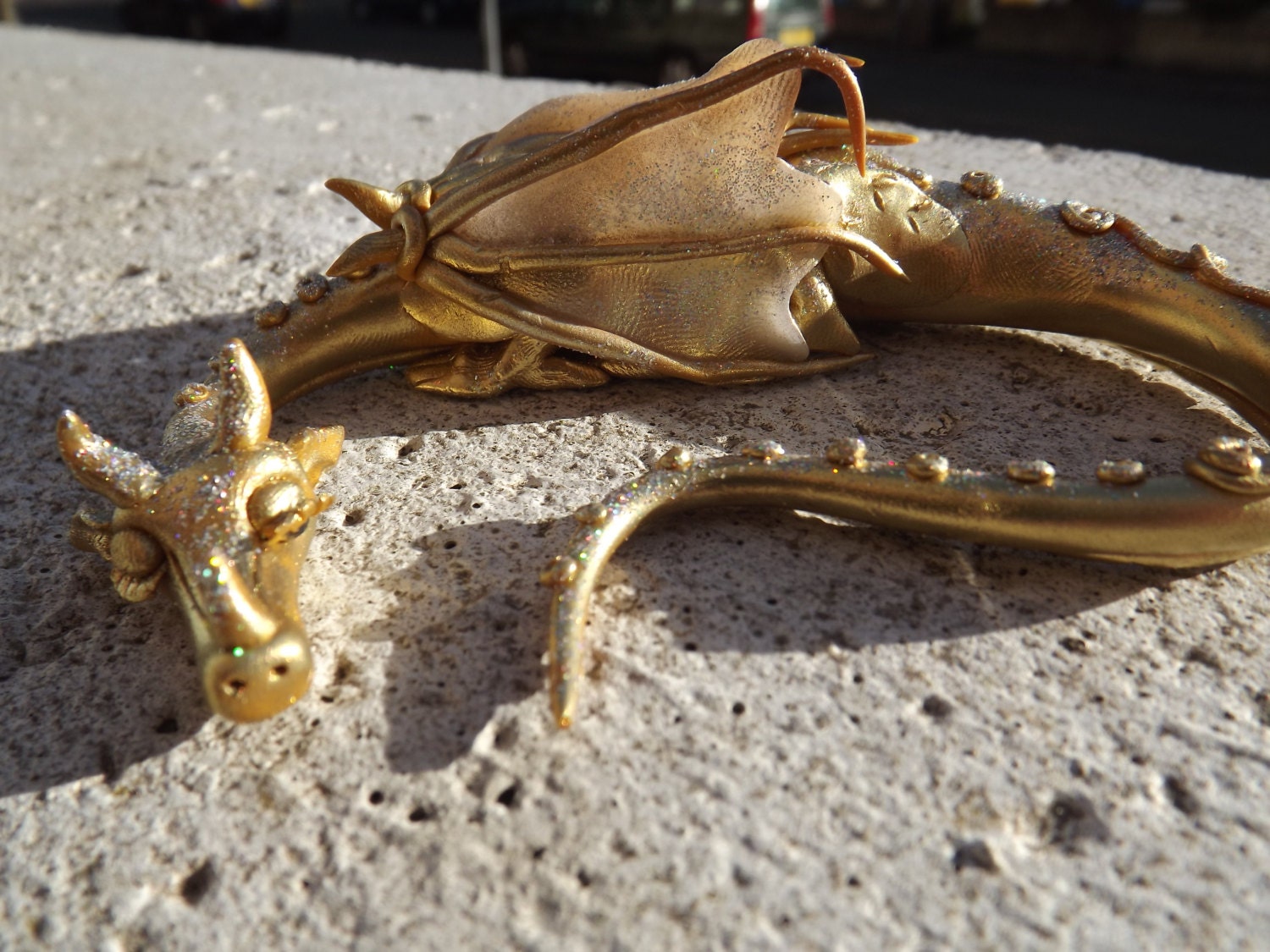 Little Sleepy Gold Dragon - Etsy