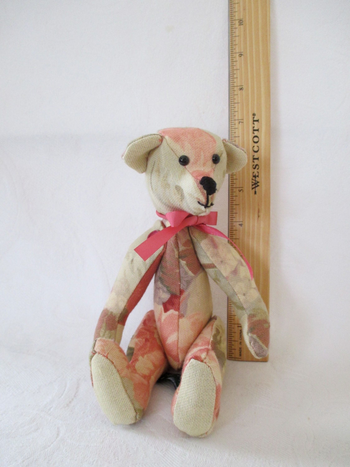 JUNE; A Sweet Little Floral Linen Bear Who Could Make Anyone Smile. - Etsy