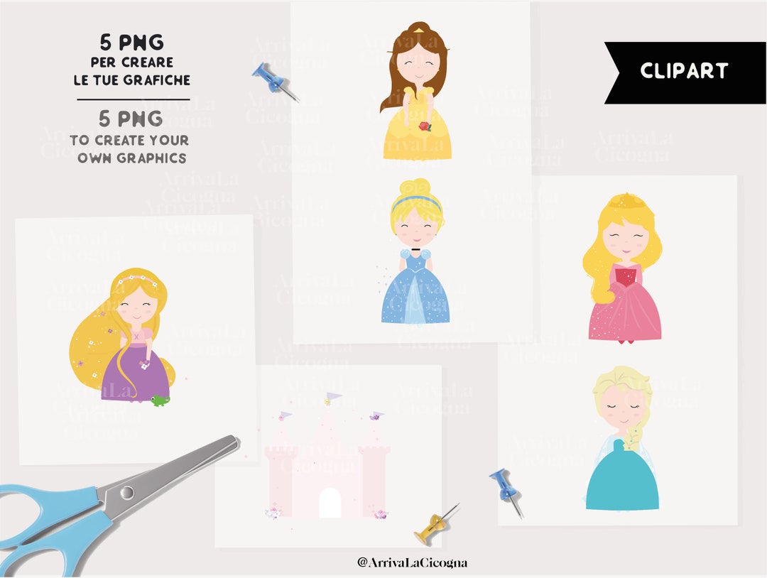 Cinderella Digital Clipart, Cinderella Artwork for Use on Party Kit ...