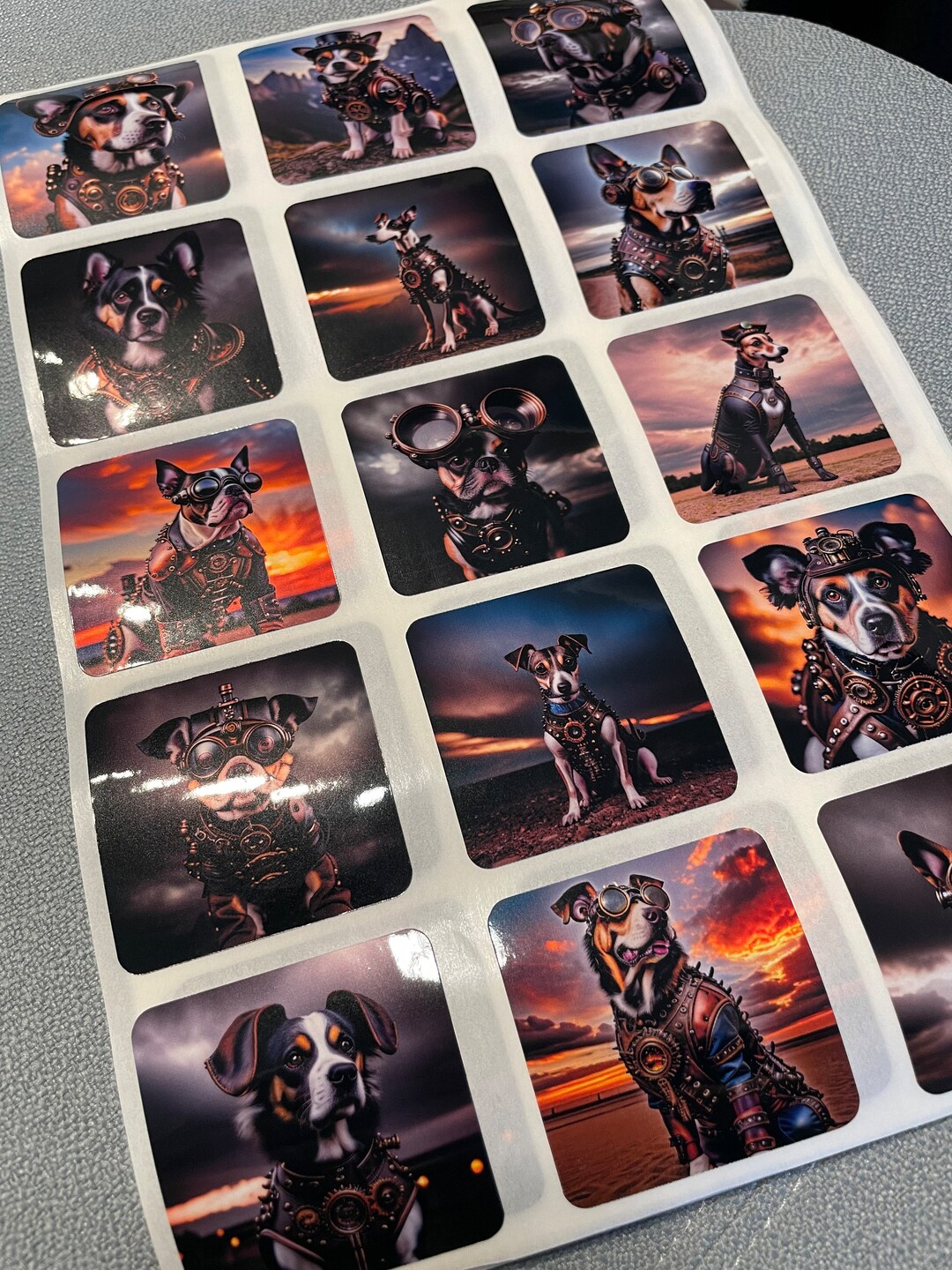 Steampunked Doge Sticker Set Laminated High Gloss Amazing Dogs - Etsy