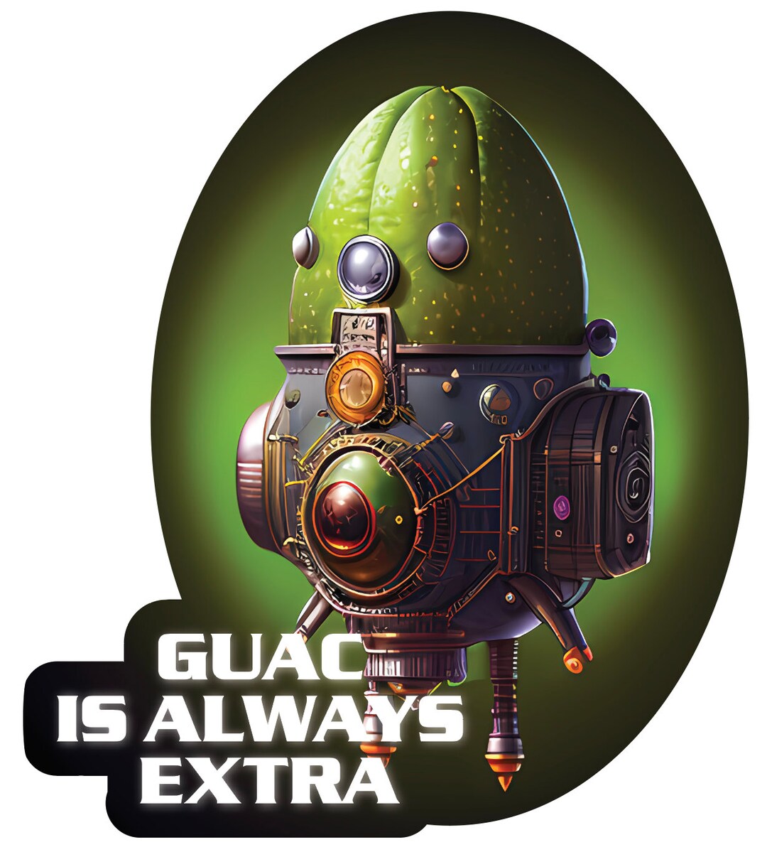 Guac is Always Extra Sticker Gloss Laminated - Etsy