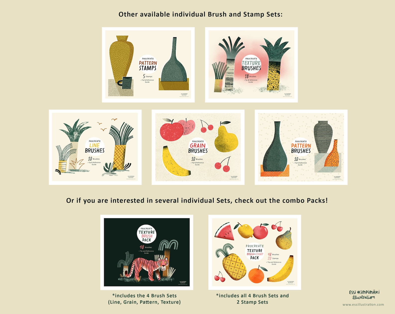 Procreate Texture Stamps / Texture Stamp Brush Bundle / - Etsy