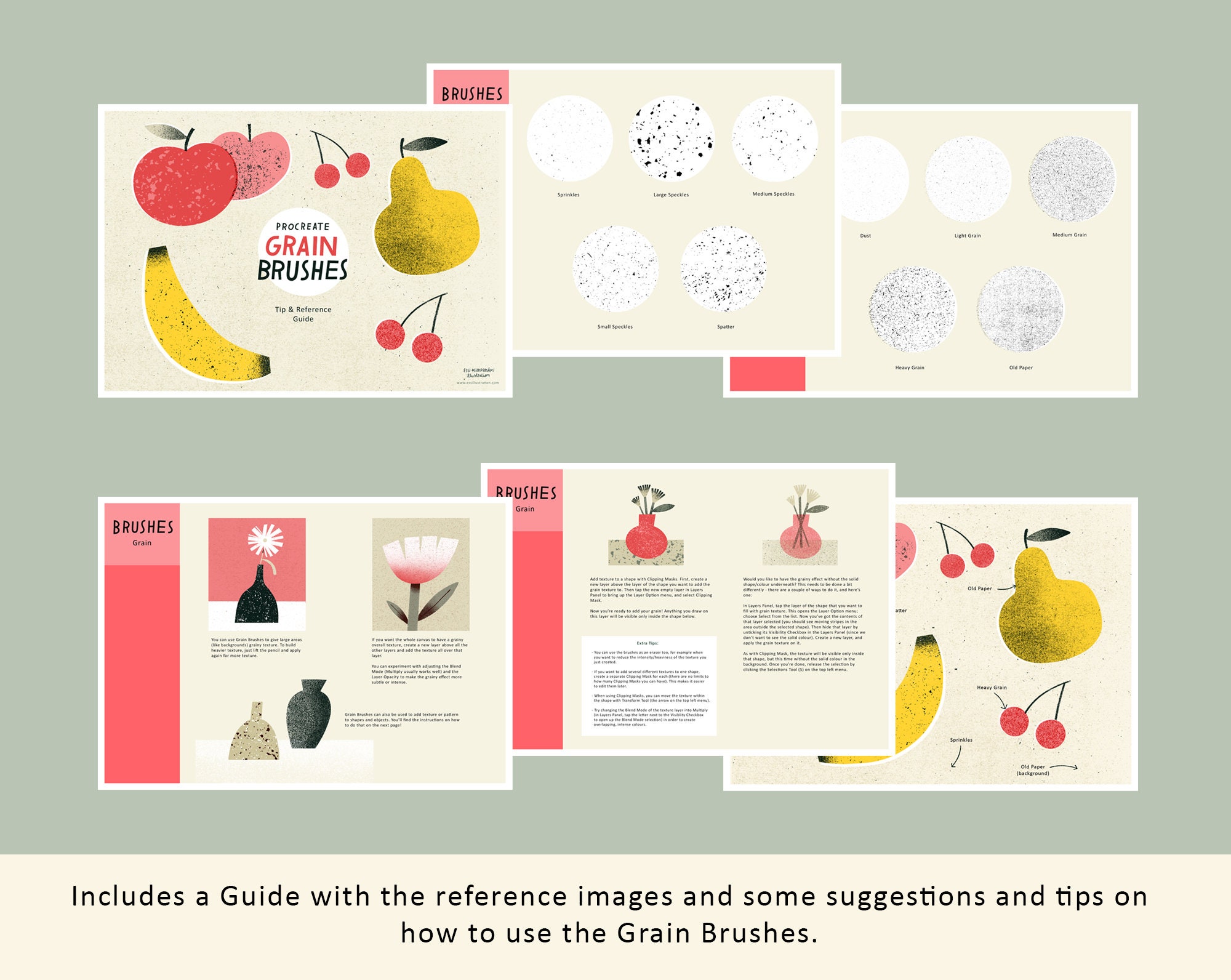 Procreate Grain Brush Set / Texture Brush Bundle / Textured - Etsy