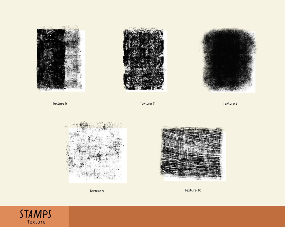 Procreate Texture Stamps / Texture Stamp Brush Bundle / - Etsy