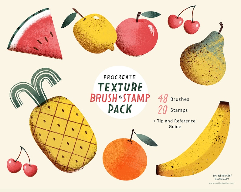 Ultimate Procreate Texture Brush & Stamp Pack: Line, Grain, Pattern ...