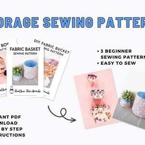 Organization PDF Sewing Pattern Bundle - Beginner Sewing Project ...