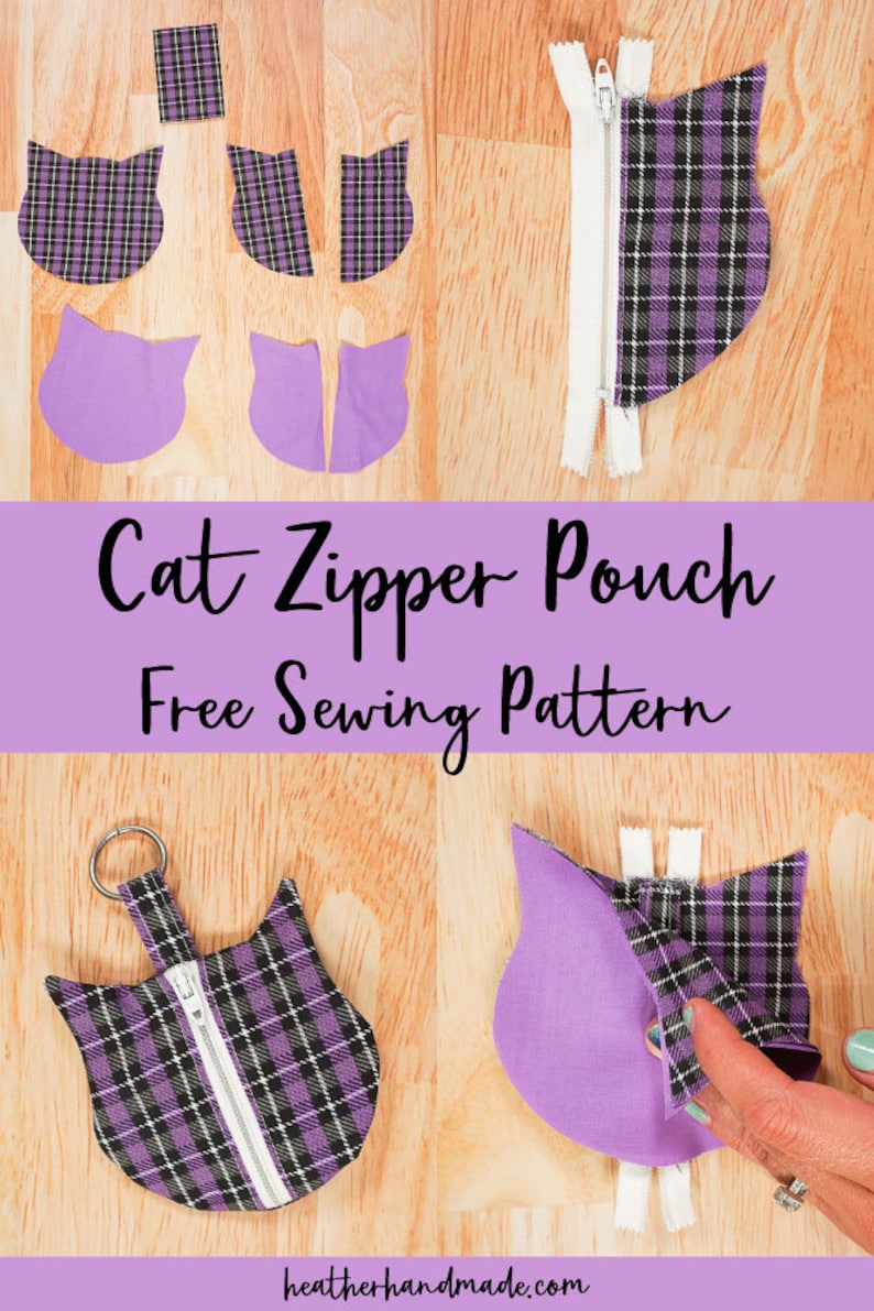 Cat Shaped Zipper Pouch Sewing Pattern and Tutorial PDF - Etsy