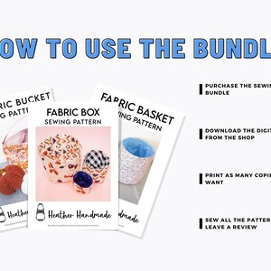 Organization PDF Sewing Pattern Bundle - Beginner Sewing Project ...