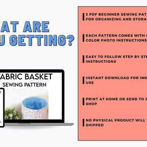Organization PDF Sewing Pattern Bundle - Beginner Sewing Project ...
