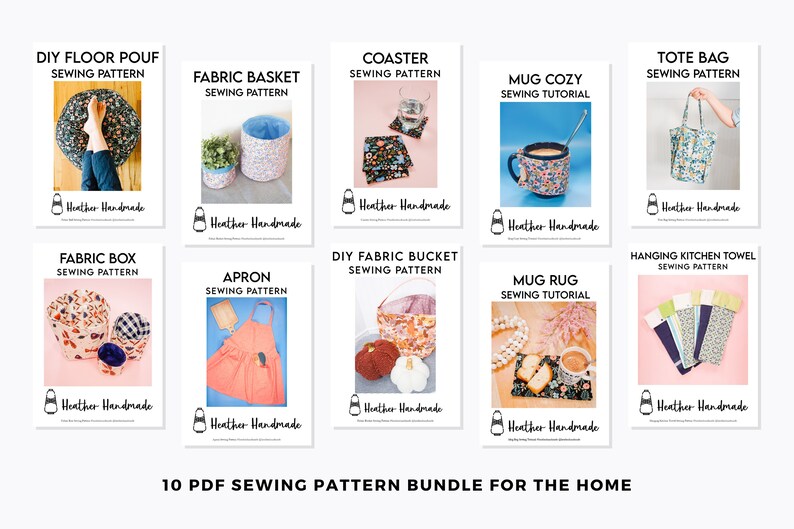 Home Sewing Pattern Bundle PDF Downloadable Sewing Patterns - Etsy