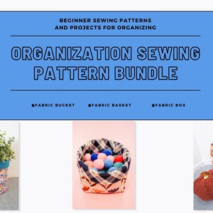 Organization PDF Sewing Pattern Bundle - Beginner Sewing Project ...