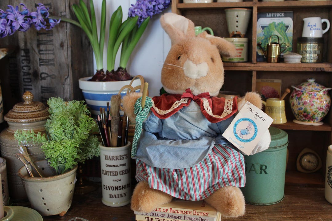 Vintage Beatrix Potter Mrs Rabbit Toy, Vintage Peter Rabbit Toy, Peter ...