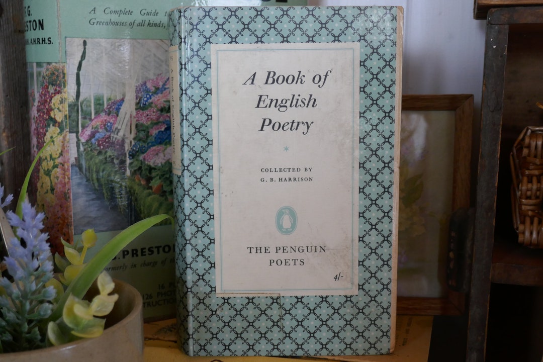 Vintage English Poetry Book - Antique Book - Vintage Book - Book ...