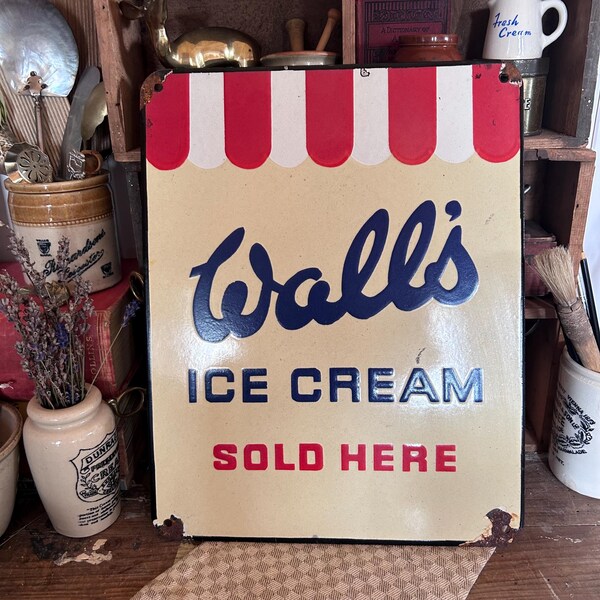 Vintage Enamel Sign - Etsy