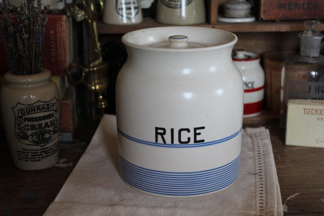 Vintage 1930s Kleen Kitchen Brand Rice Kitchen Canister, English ...