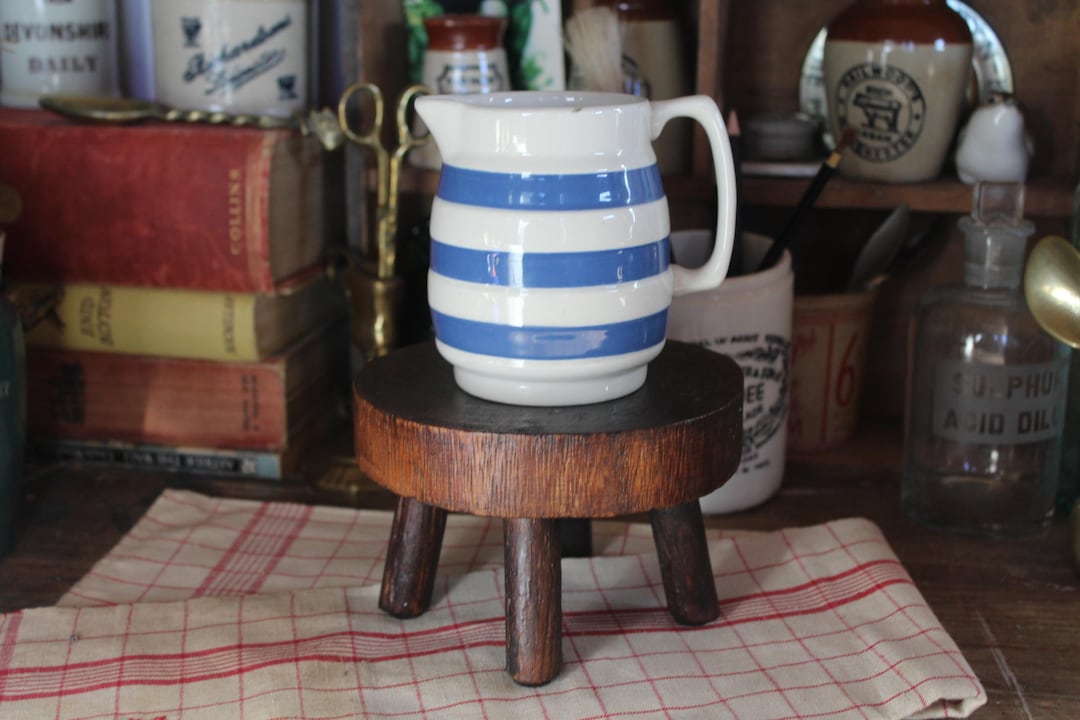 Vintage Blue and White Striped Jug, Cornishware Blue and White, Pitcher ...