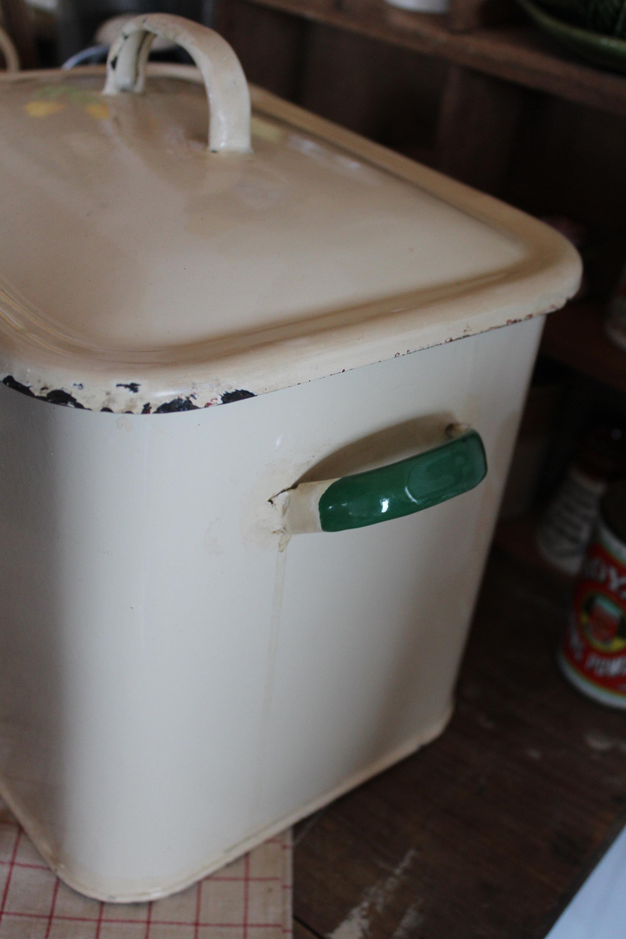 Rare Small Size Vintage Enamel Bread Bin: English Bread Box - Etsy UK