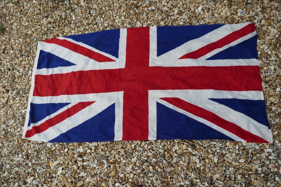 Huge Vintage Union Jack Flag - Decorative Union Jack - British Flag ...