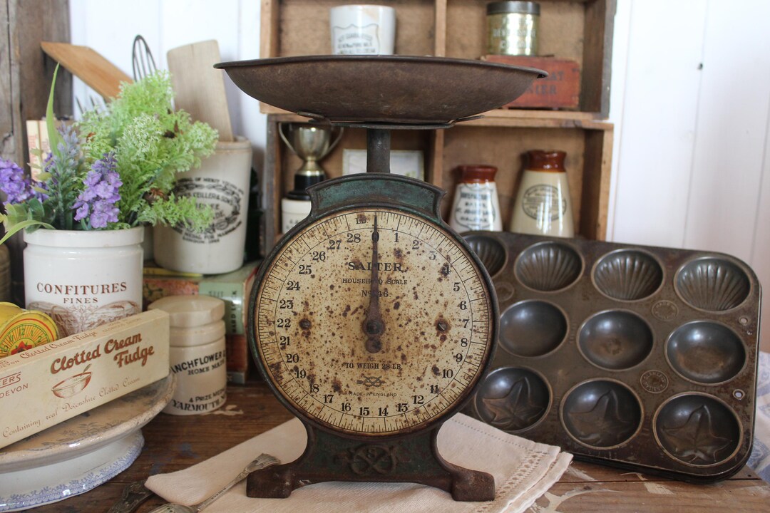 Vintage Salter Kitchen Scale: Rustic Farmhouse Decor - Etsy
