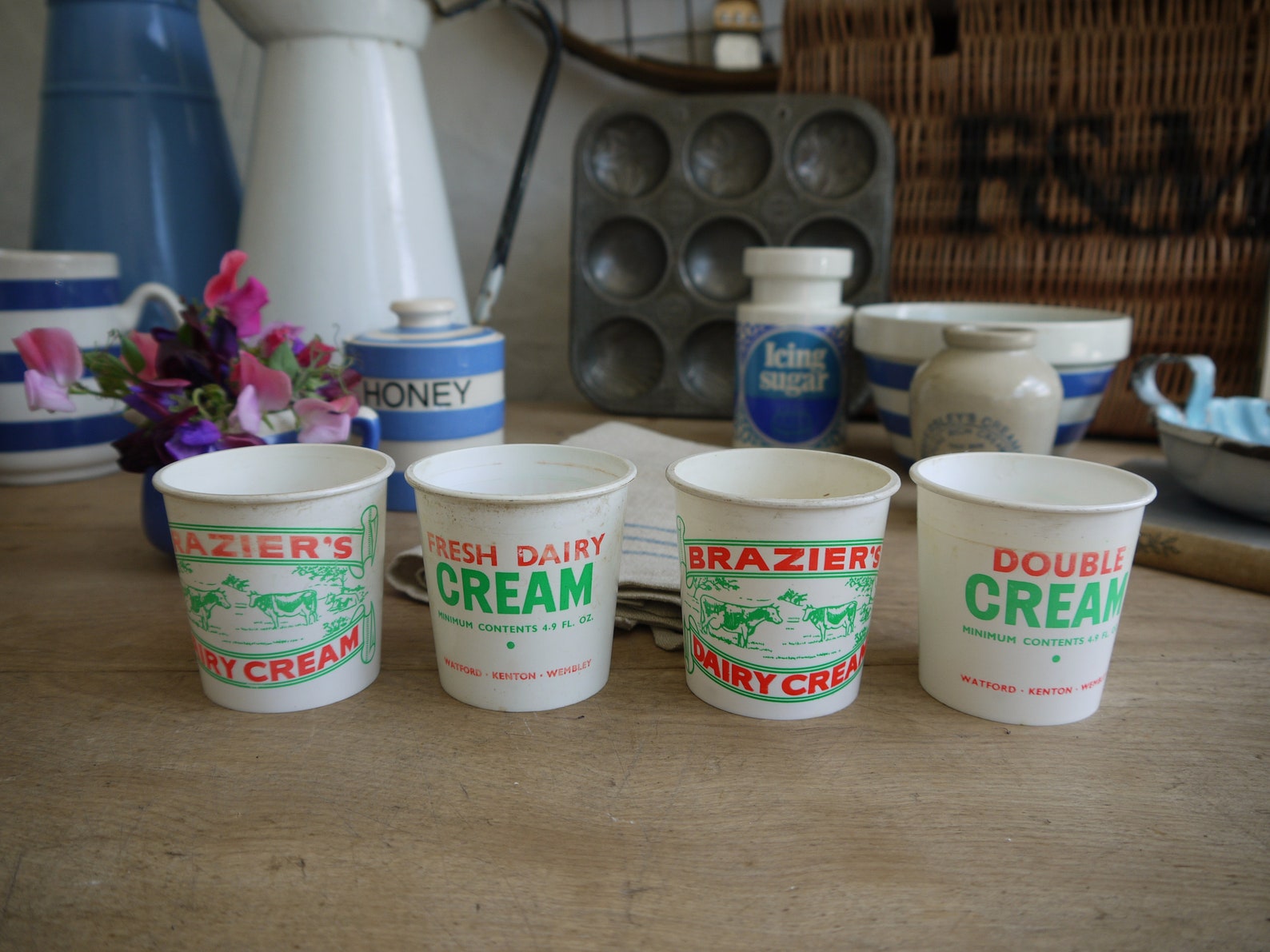 Vintage Dairy Pot Vintage Cream Pot Antique Advertisingt - Etsy