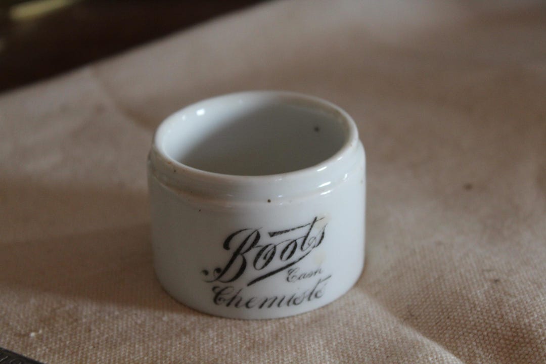 Antique Boots Chemist Apothecary Pot, Antique Advertising Jar, Chemist ...