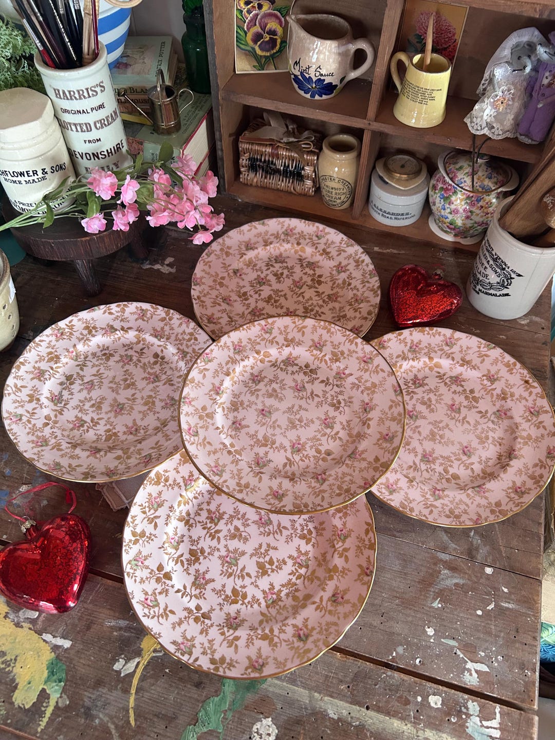 Royal Tuscan Ware Pink Plates, Ironstone Plates, Tuscan Sunshine Plates ...