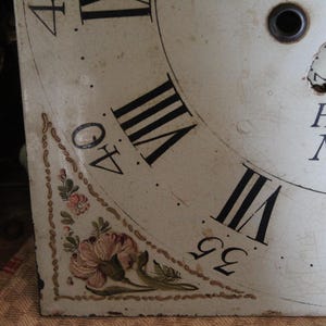 Antique Grandfather Clock Face: Salvaged English Clock With Hand ...