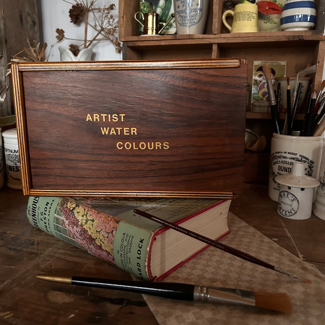 Vintage Artists Box, Vintage Paintbox, Wooden Paintbox, Vintage Paint ...