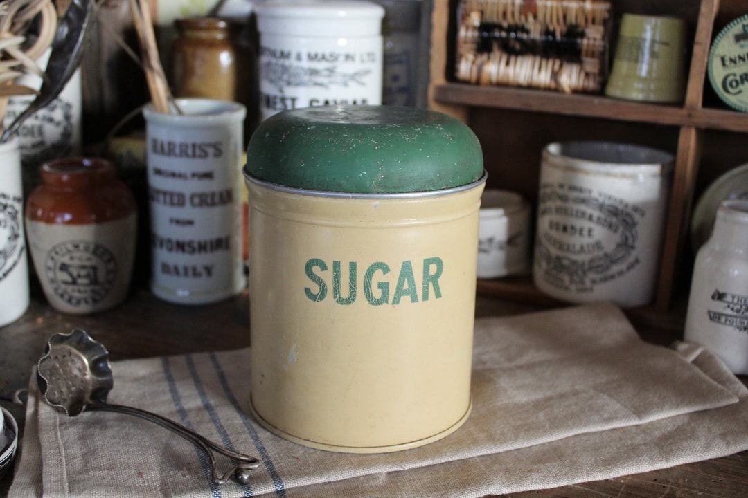 Vintage Worcester Ware Sugar Tin - Vintage Sugar Canister - Sugar Tin ...