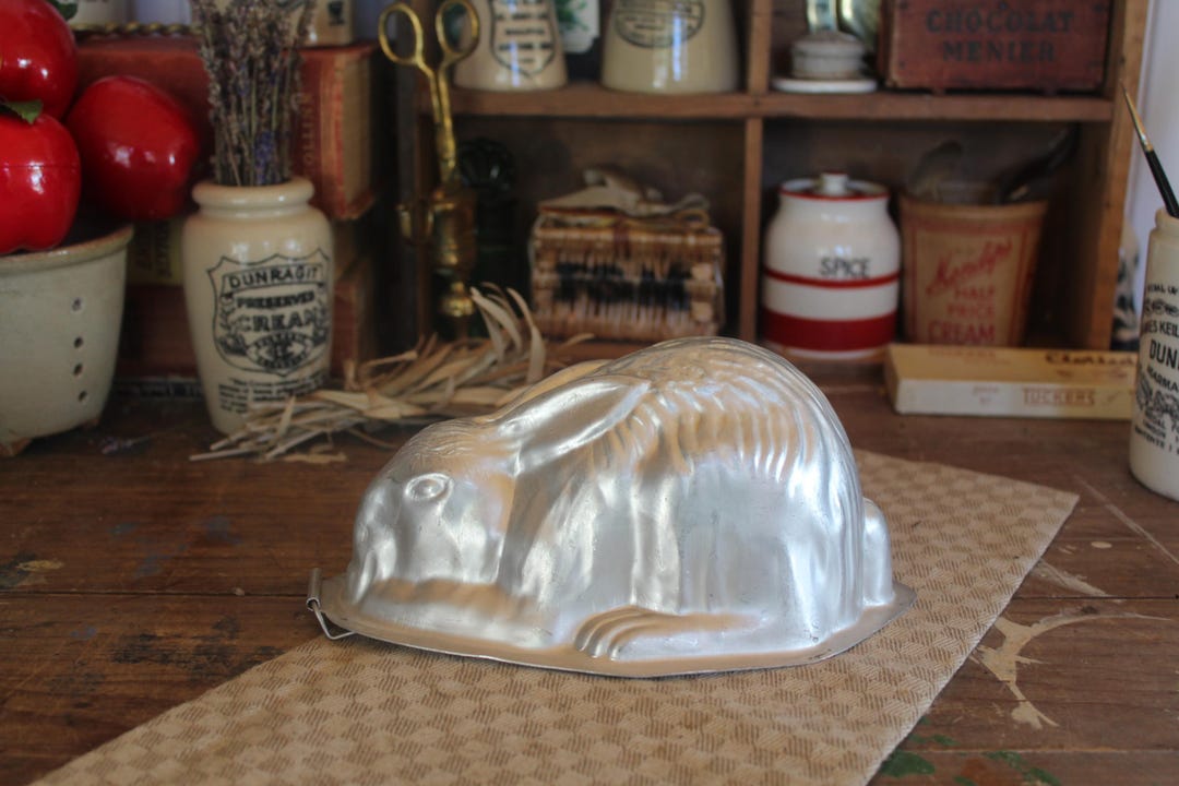 Vintage Jelly Mould, Rabbit Mould, Aluminium Jelly Mould, Jello Mould ...