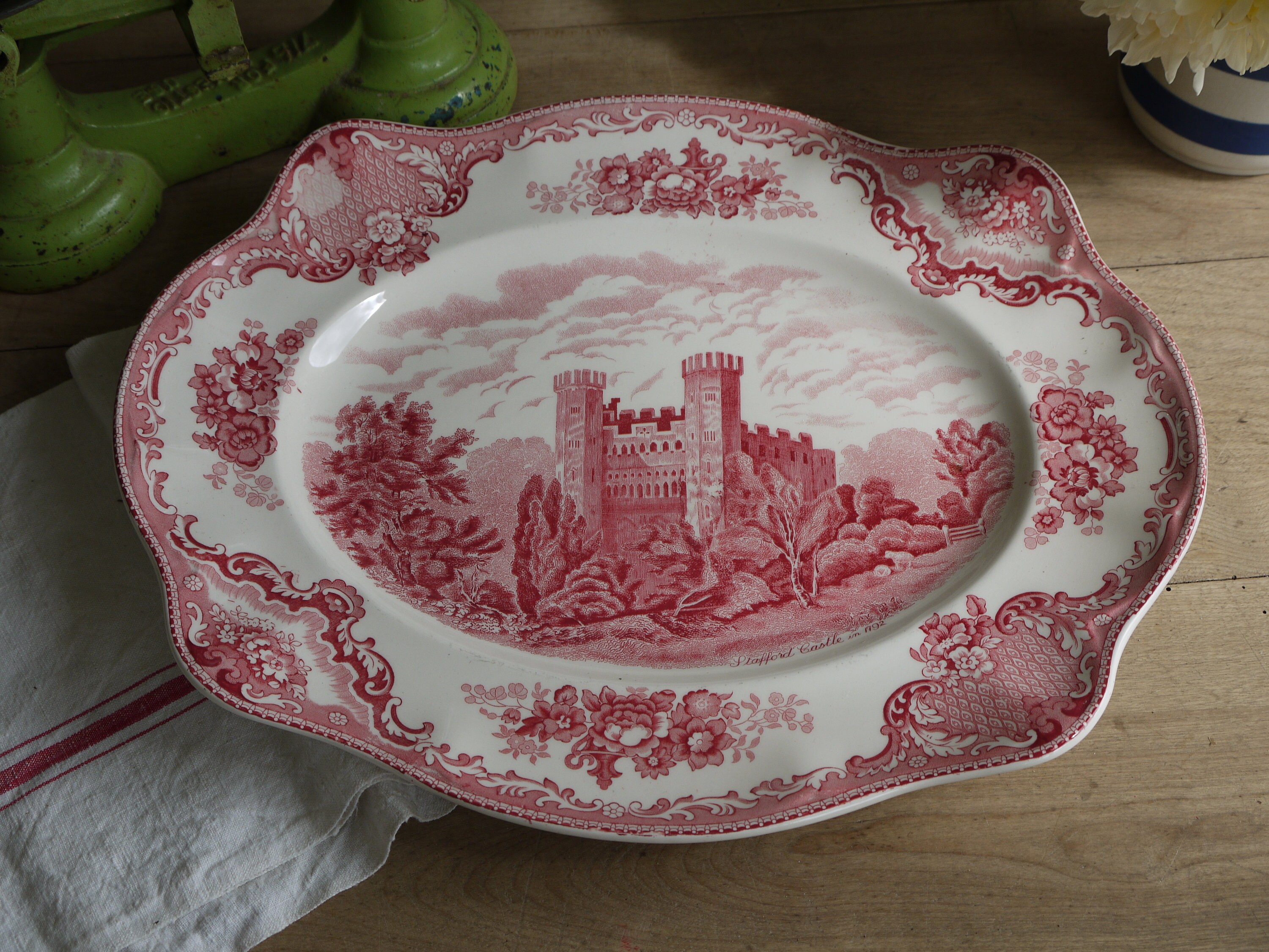 Raspberry Antique Ironstone Platter English Ironstone | Etsy