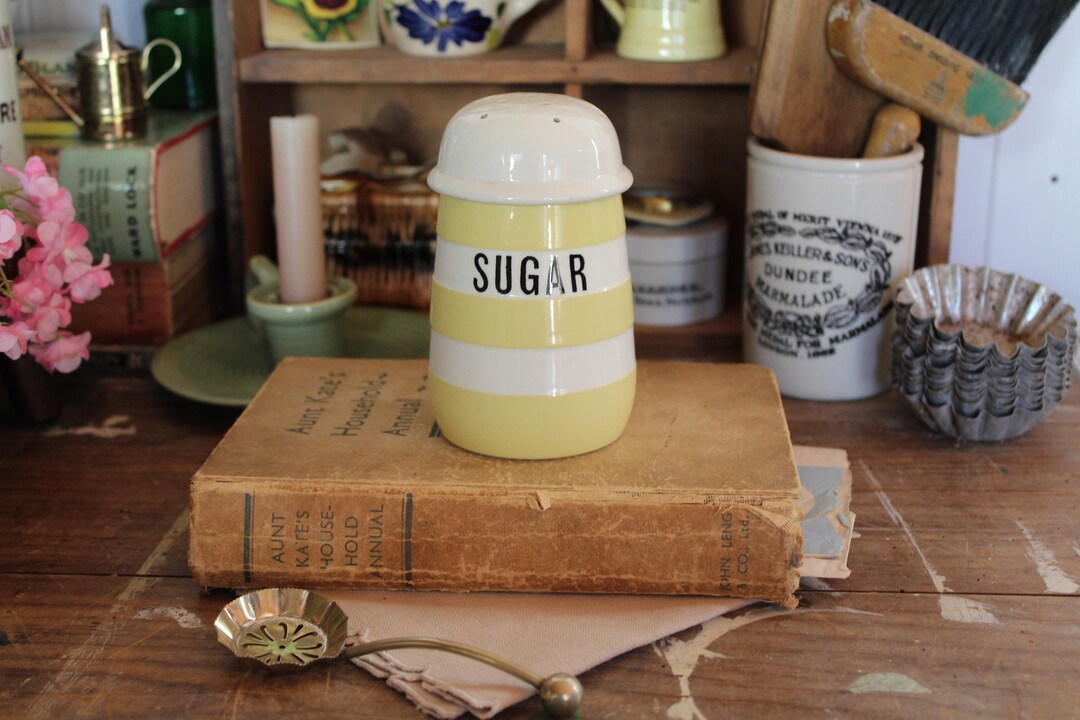 Vintage Cornishware Sugar Pot, Blue and White Cornishware, Vintage ...