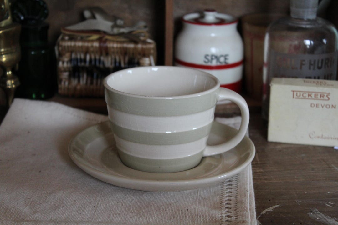 RARE Colourway, Vintage Cornishware Stripped Cup, Cornishware, Teacup ...