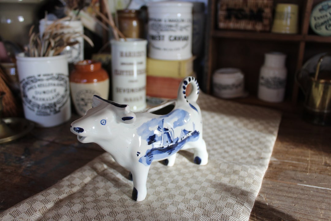 Vintage Delftware Milk Jug Delft Milk Jug Cow Milk Jug Milk Jug ...