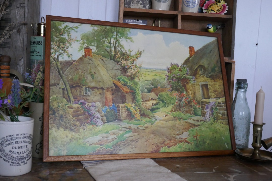 Lovely Vintage Cottage Print Vintage Print Vintage English Cottage ...