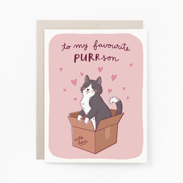 Cat Love Card - Etsy