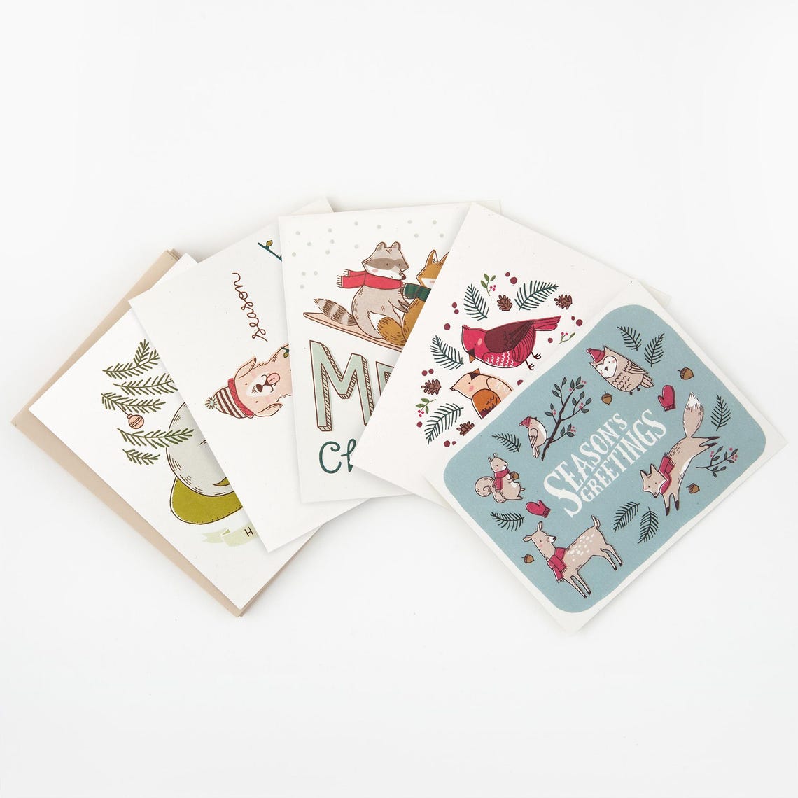 Build Your Own Christmas Card Set, Customizable Holiday Cards (pick 5 ...