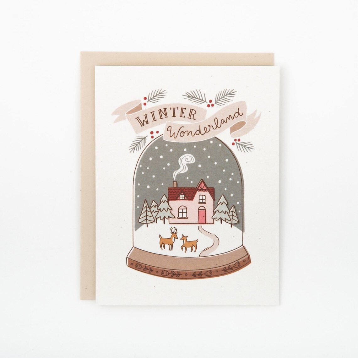 Snow Globe Holiday Card, Winter Wonderland Christmas Card - Etsy