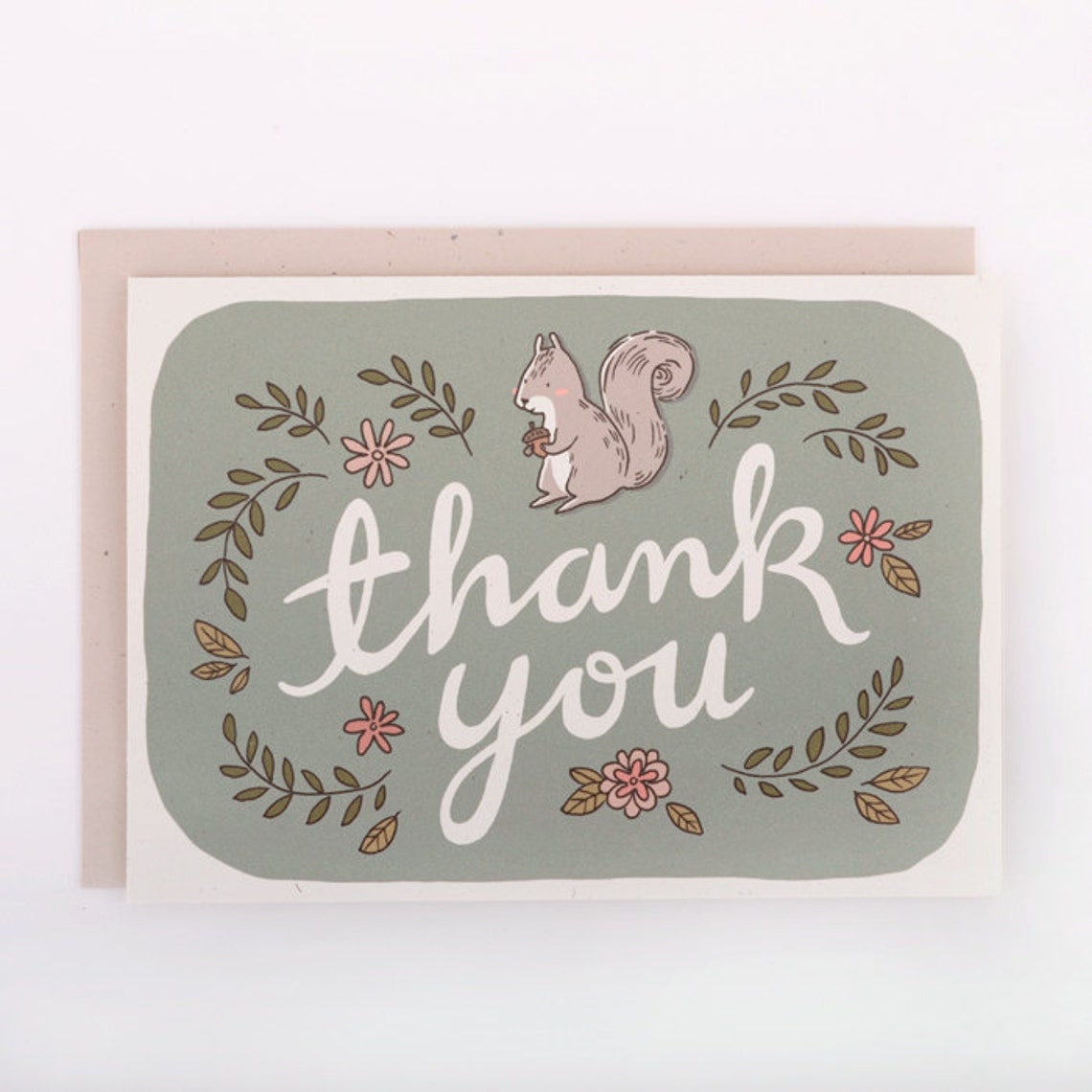 Squirrel Thank You Note Card Set | Etsy