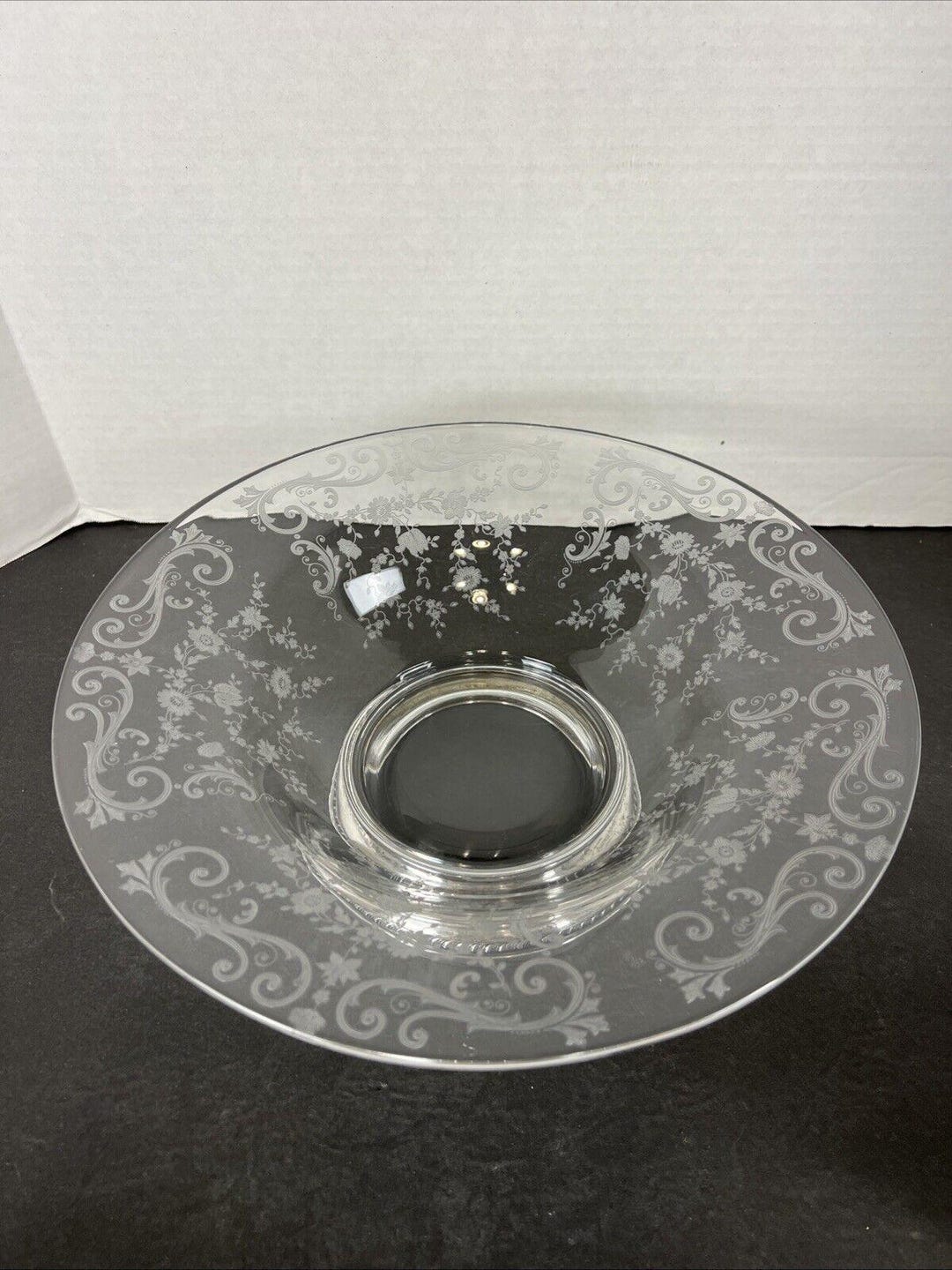Cambridge Chantilly Glass Centerpiece Bell Bowl With Sterling Base 12.5 ...