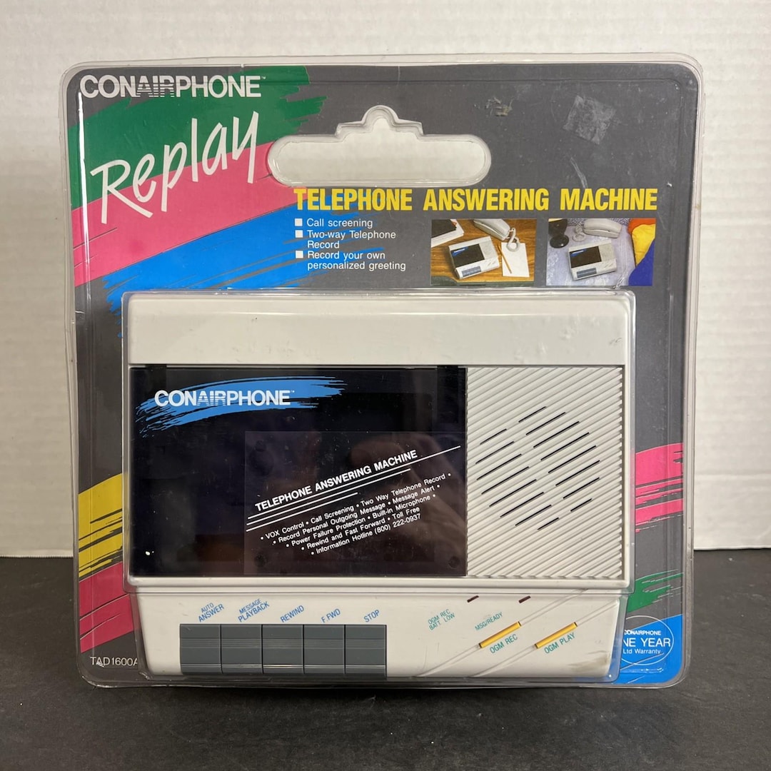 Vtg 1980s Conairphone Answering Machine Cassette Tape Tad 1160a New Old ...