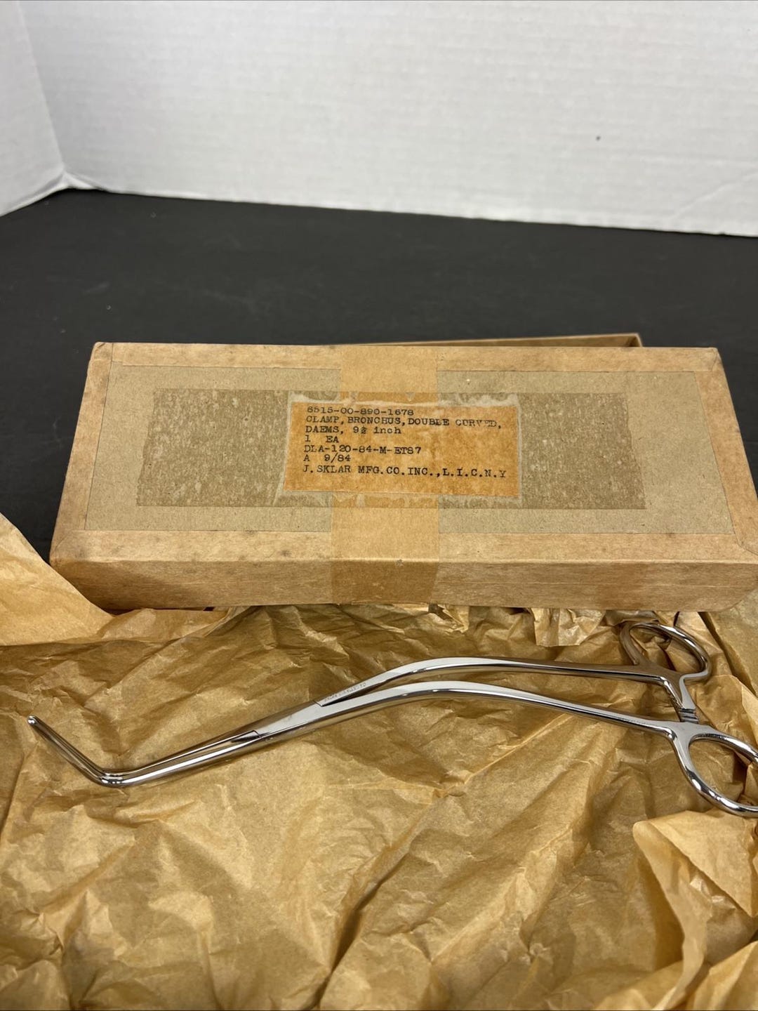 Sklar Heavy Bronchus Clamp Double Curved 9.5” New 1984 Military - Etsy