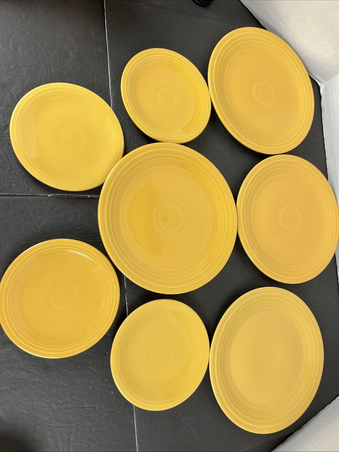 Set of 8 Vintage Fiestaware 9.5” Dinner & 6.25”bread Plates Yellow ...