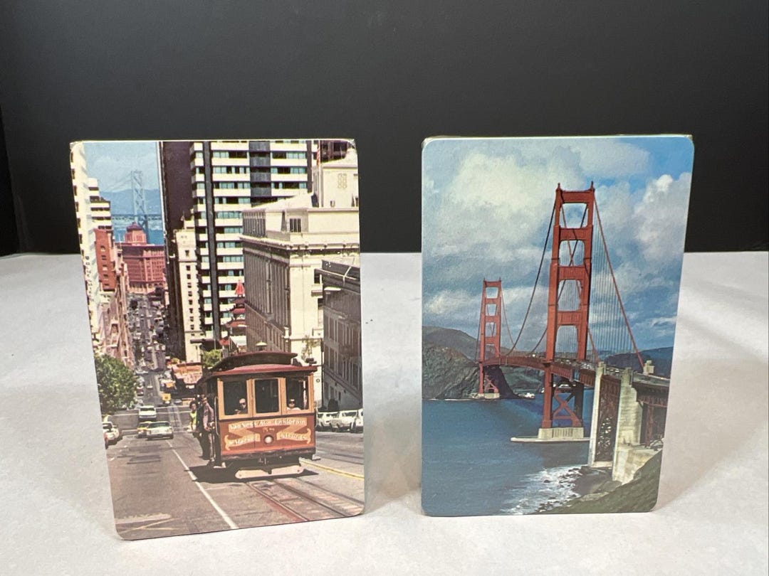 2 Deckssan Francisco Playing Cards Golden Gate Bridge, Trolley Car ...