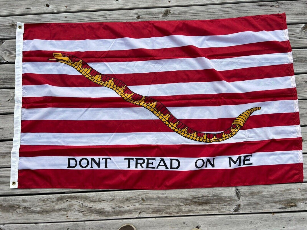 Don't Tread on Me Snake Flag Banner 36”x 60” Brass Grommet Red Stripes ...