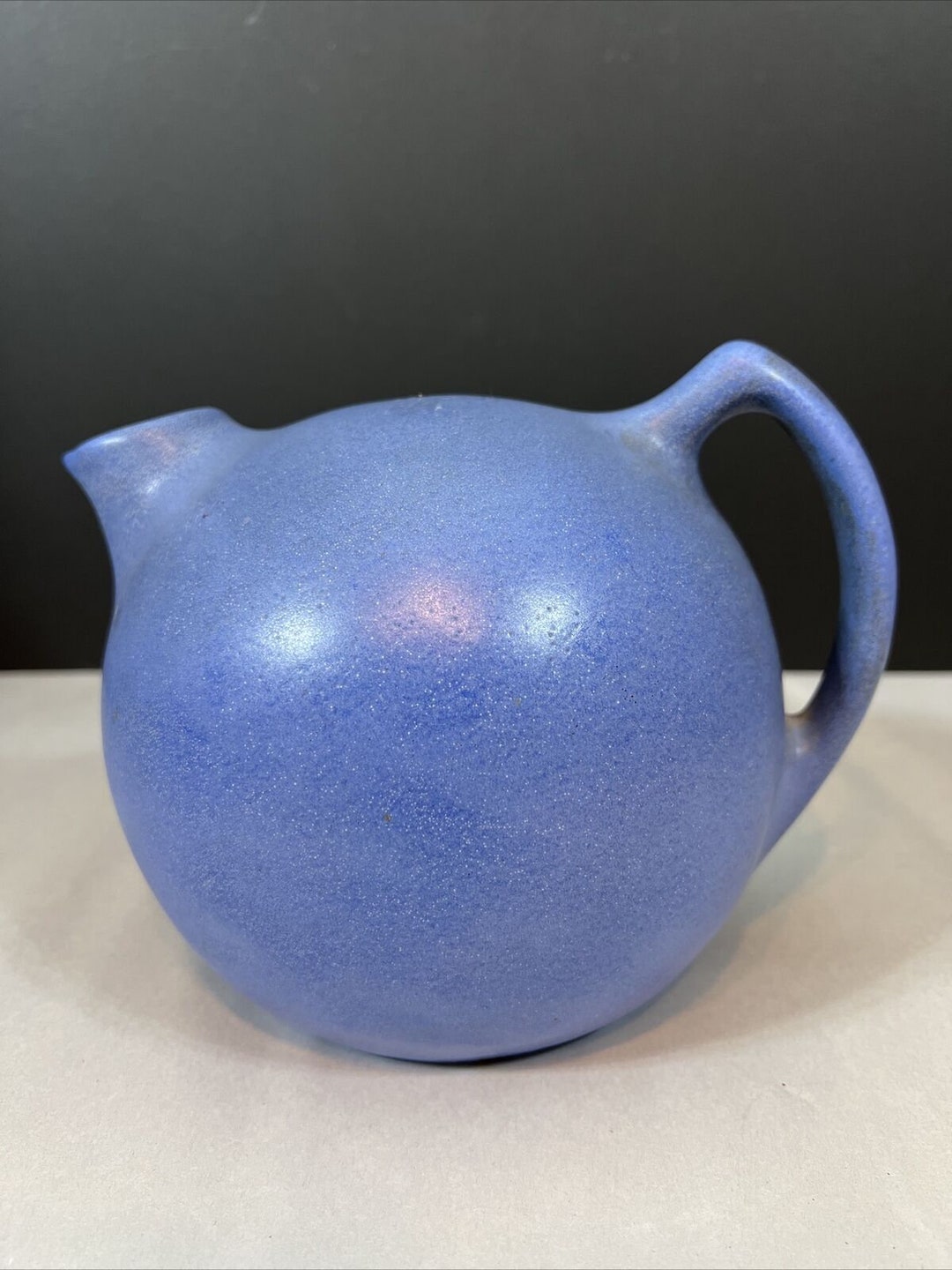 Vintage Hywood Niloak Matte Blue Glaze Tilt Ball Pitcher Clean! - Etsy