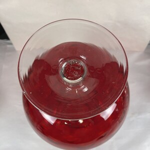 Empoli Italian Art Glass 15 Tall Ruby Red Coin Dot Optic Vase Massive ...