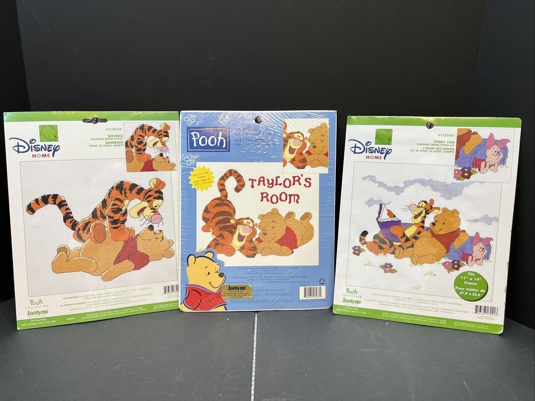 Janlynn Cross Stitch Disney Home Collection Winnie the Pooh & Tigger ...