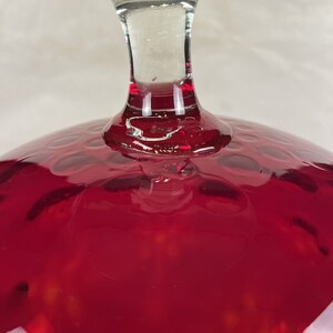 Empoli Italian Art Glass 15 Tall Ruby Red Coin Dot Optic Vase Massive ...