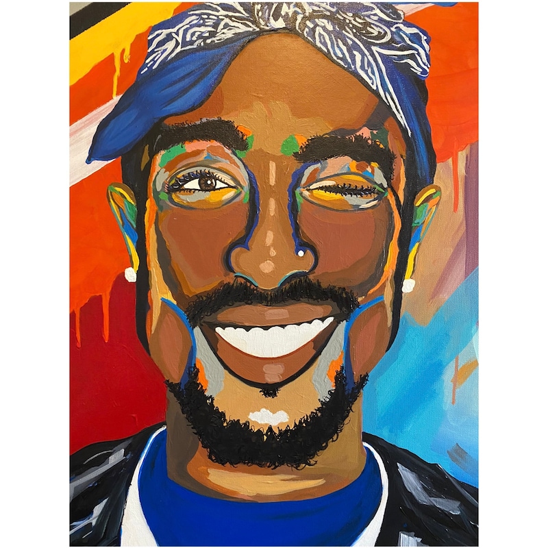 Tupac Abstract - Etsy